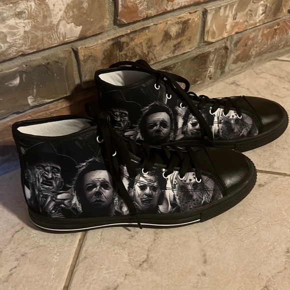 Shoes | Horror Movie Character High Top Canvas Sneakers With Freddy ...
